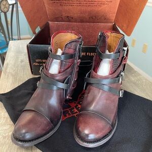 Freebird by Steven | Shoes | Freebird Crue Wine Multi Bootie | Poshmark